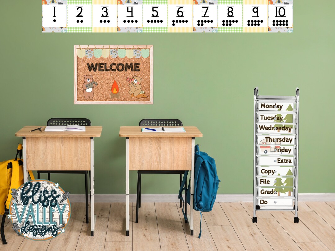 Camp Theme Number Posters / Printable / Classroom Decor / Classroom ...