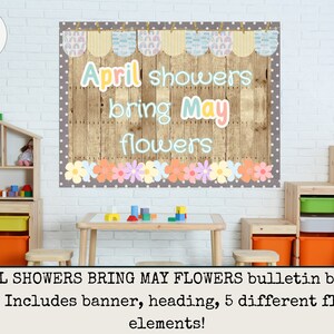 Spring Classroom Bulletin Board Kit: Retro Pastel Flowers (printable ...