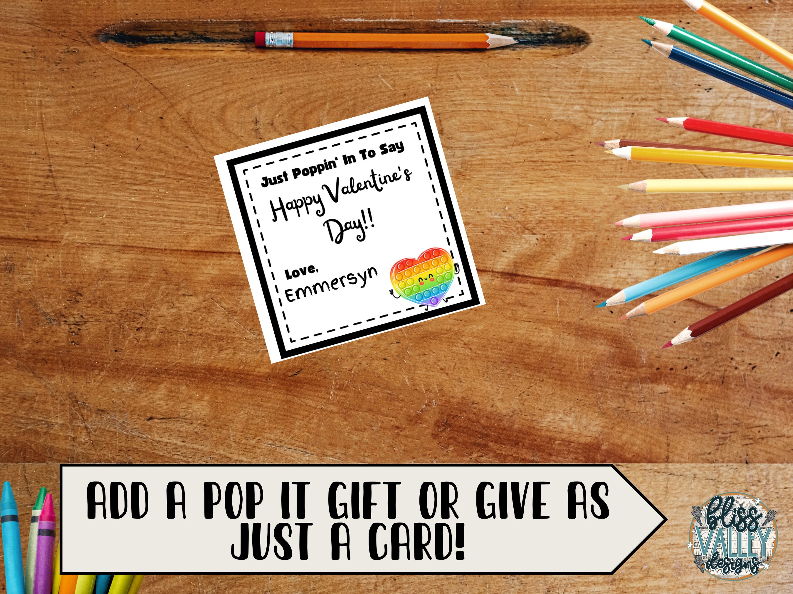 Printable Pop It Valentine's Day Cards for Kids (PDF) - Etsy