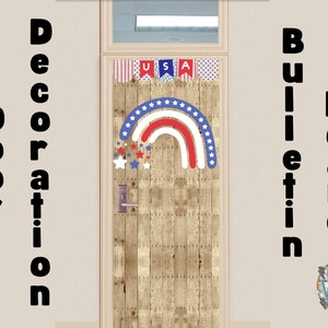 USA Printable Classroom Bulletin Board Kit | July Door Decoration ...