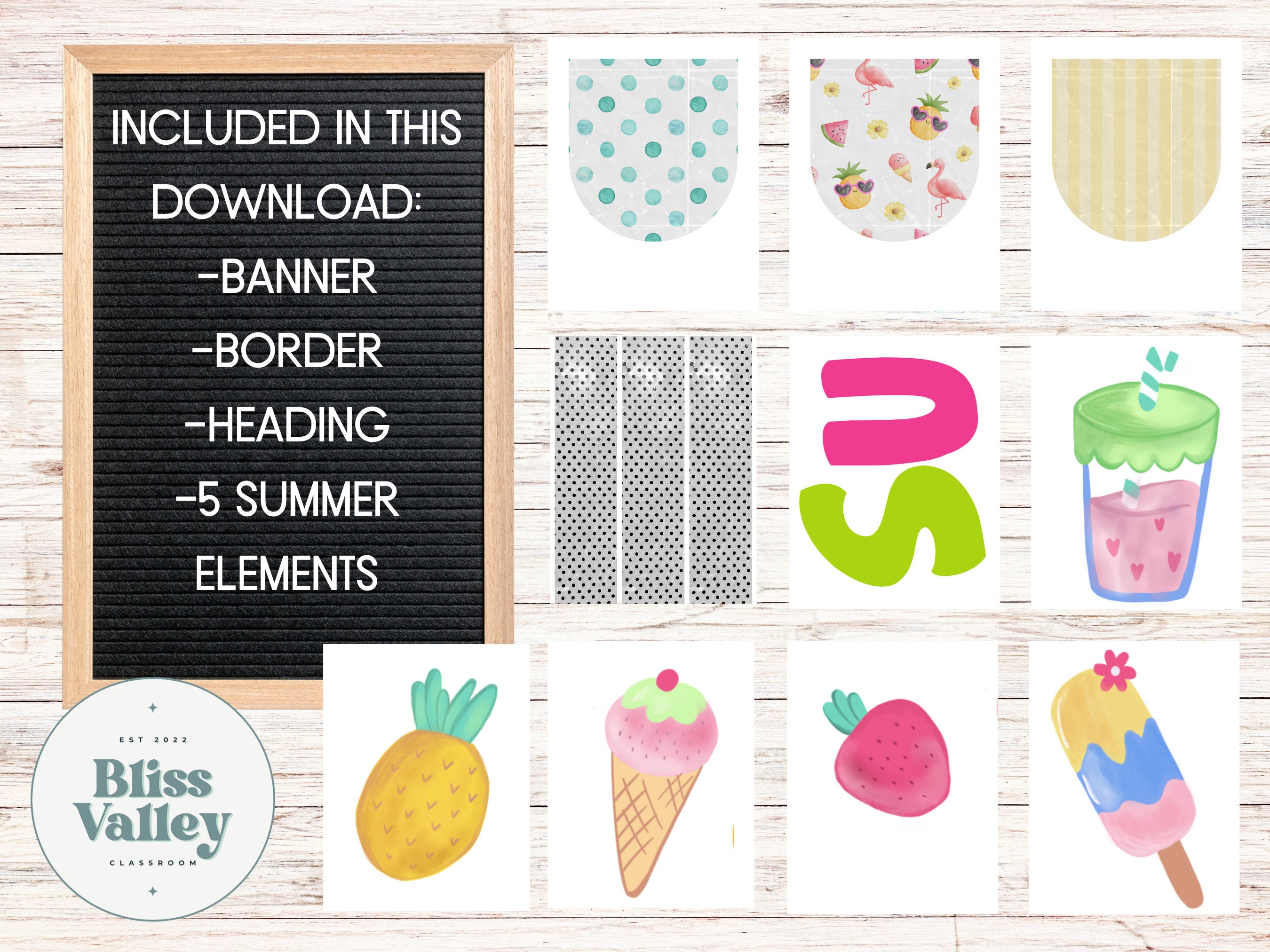 Hello Summer Bulletin Board Kit: Printable Classroom Decor (digital ...