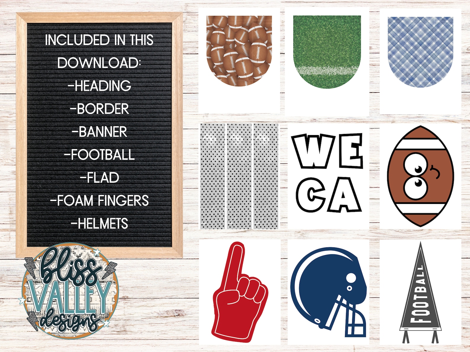 We Can Tackle Anything Winter Football Classroom Bulletin Board Kit ...