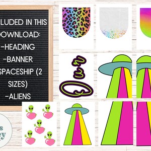 90's Retro Classroom Bulletin Board Kit: Alien Theme (digital Download ...