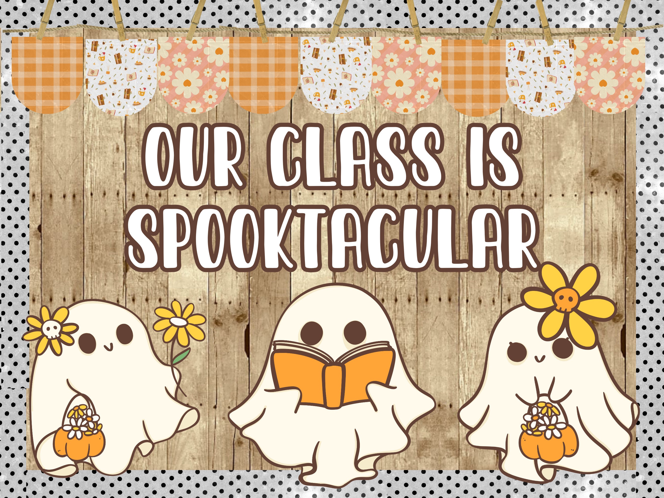 Our Class is Spooktacular Retro Fall Classroom Bulletin Board Kit ...