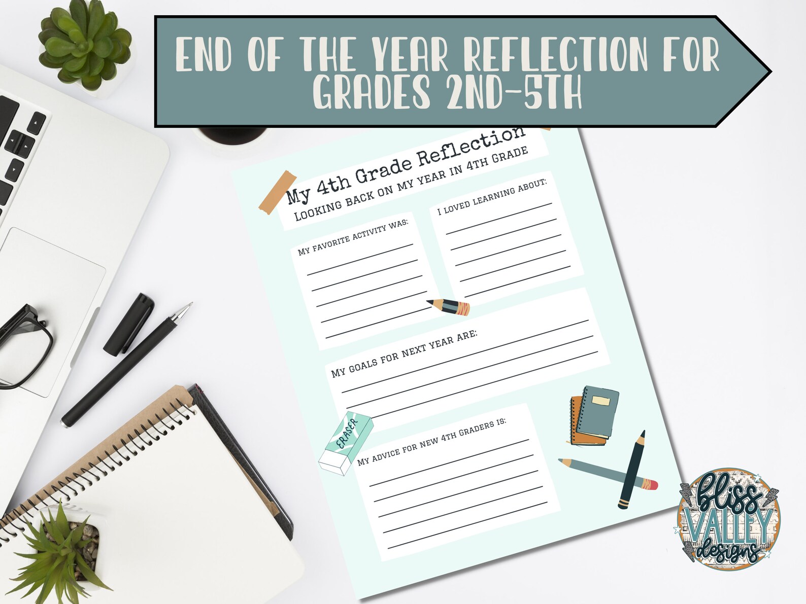 End of the Year Reflection Grades 2-5 Worksheet / Morning Work ...