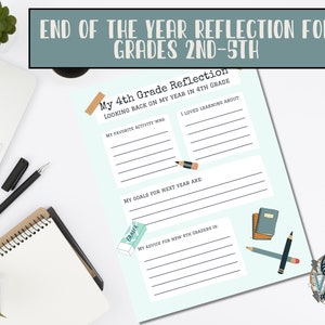 End of the Year Reflection Grades 2-5 Worksheet / Morning Work ...