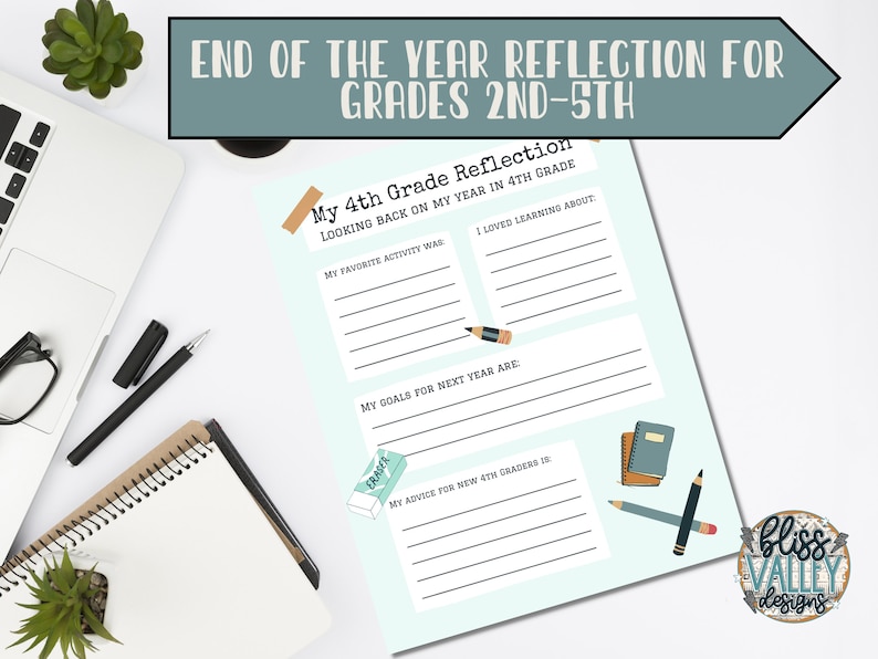 End of the Year Reflection Grades 2-5 Worksheet / Morning Work ...