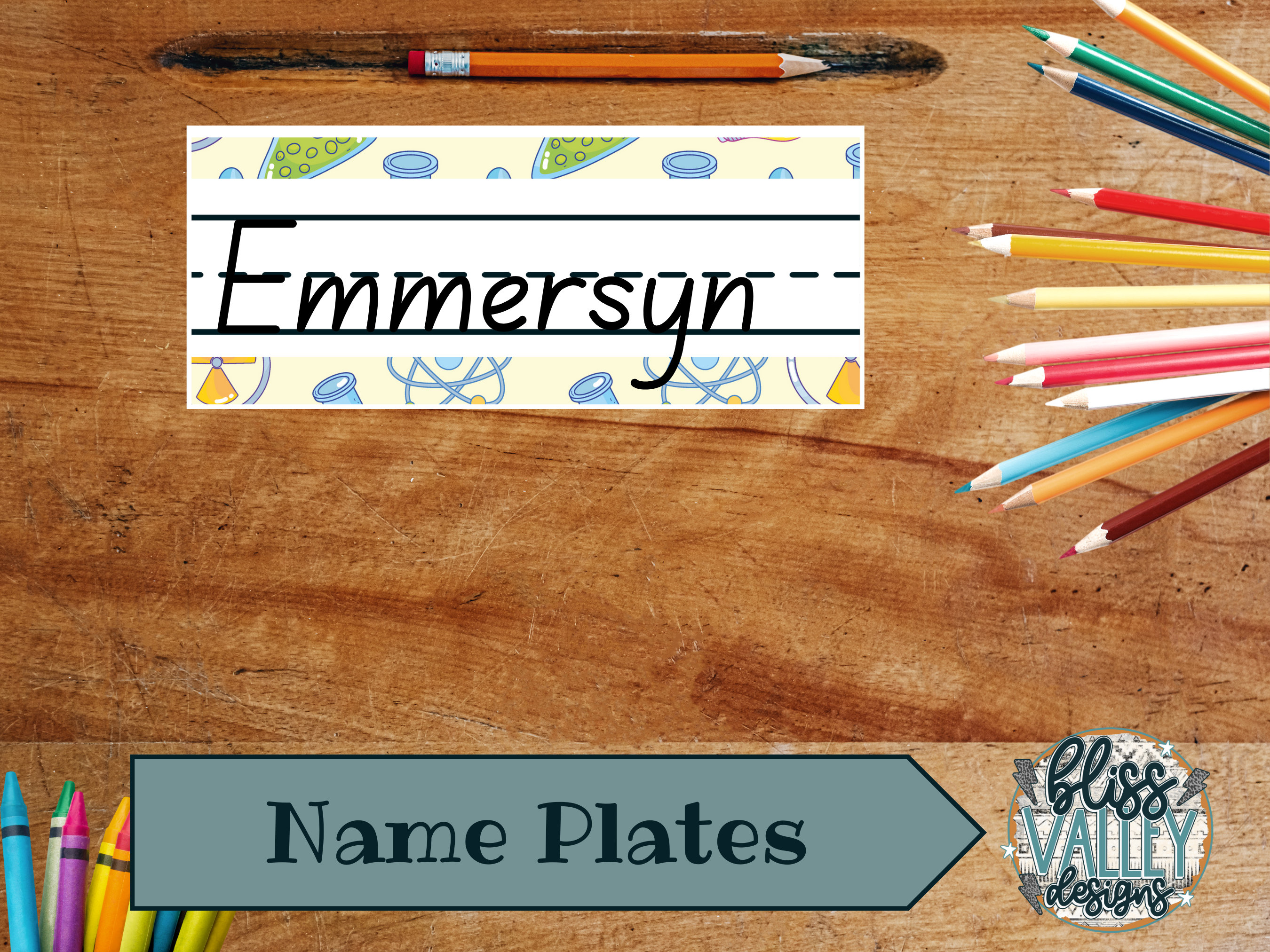 Science Desk Name Plates Printable Teacher Resources Homeschool Back to ...
