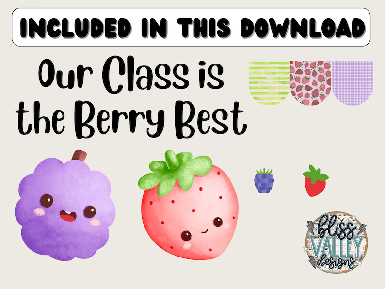 Our Class is the Berry Best Classroom Bulletin Board Kit | Door ...