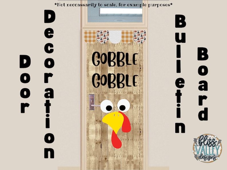 Gobble Gobble Thanksgiving Turkey Bulletin Board Kit (digital Download ...