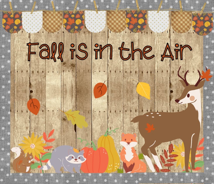 Fall Woodland Animals Classroom Bulletin Board Kit Fall Decorations ...