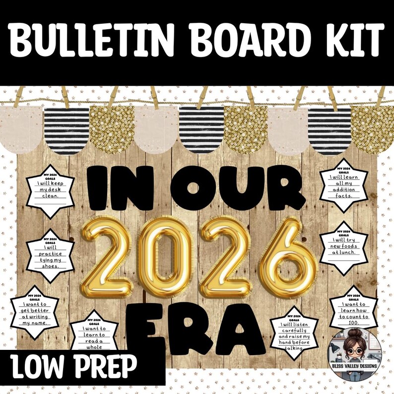 In Our 2026 Era New Year Bulletin Board Kit Printable & Door Decoration ...