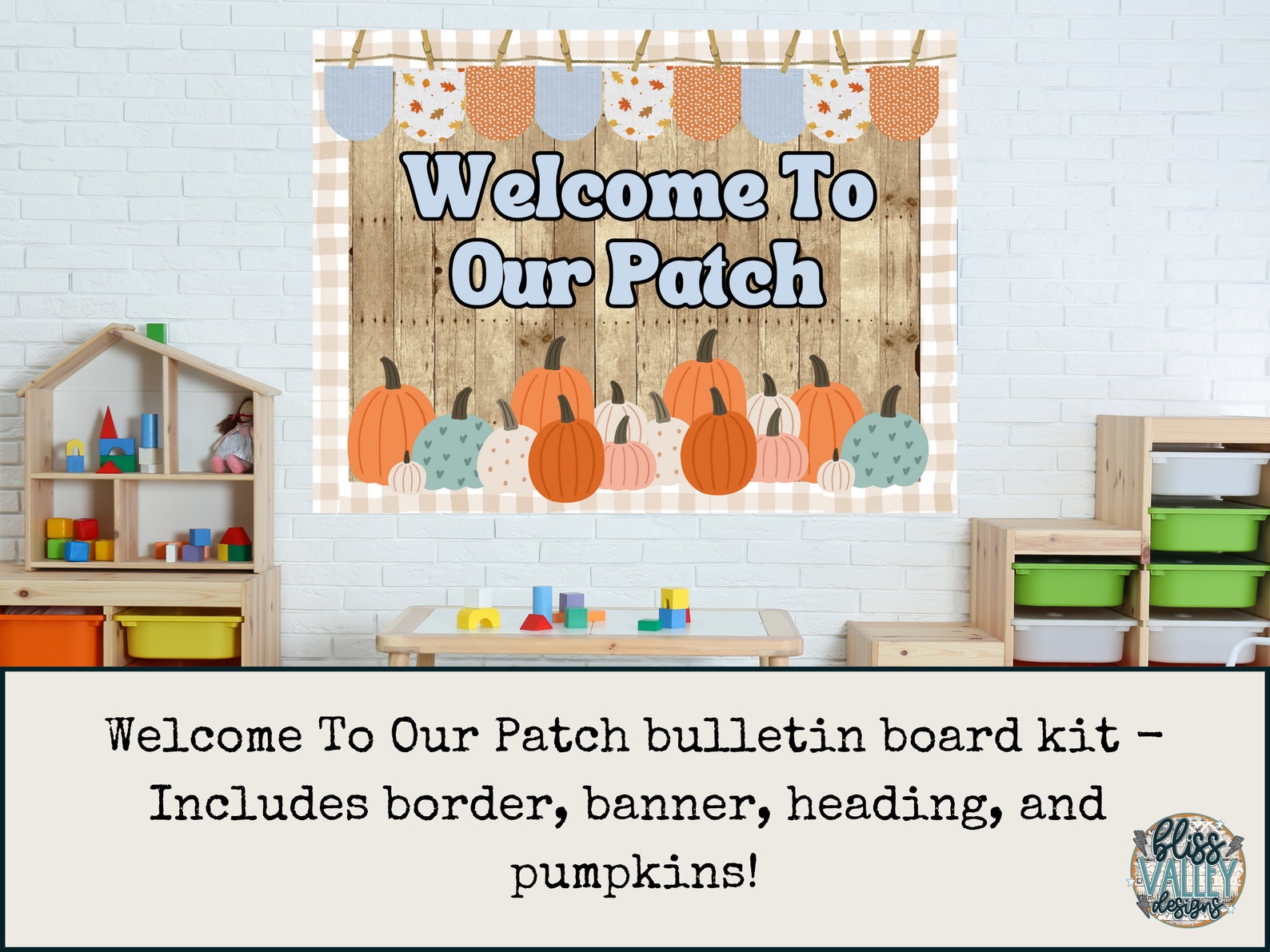Fall Pumpkin Bulletin Board Kit: Boho Classroom Decor (digital Download ...