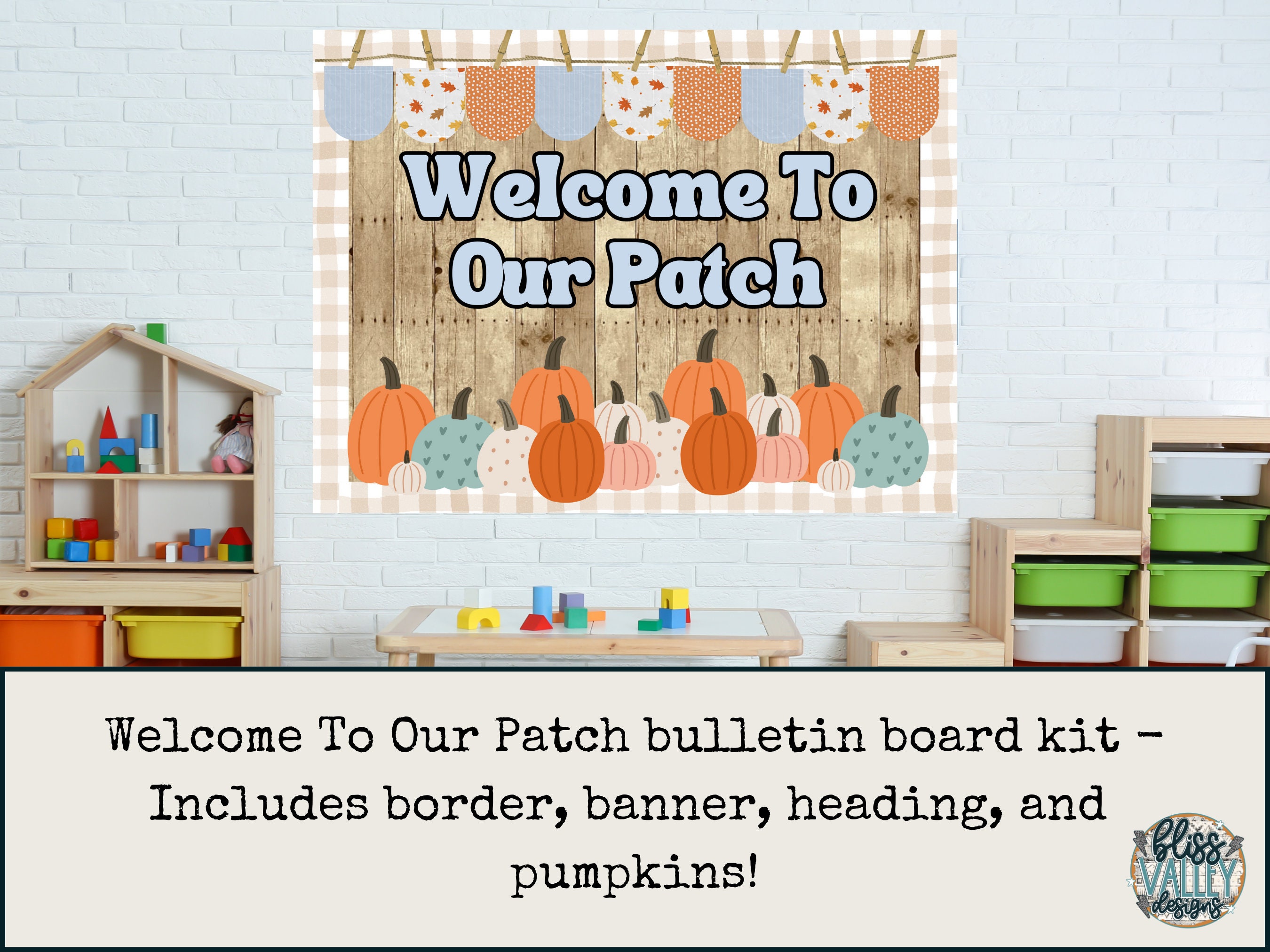 Fall Pumpkin Bulletin Board Kit: Boho Classroom Decor (digital Download ...