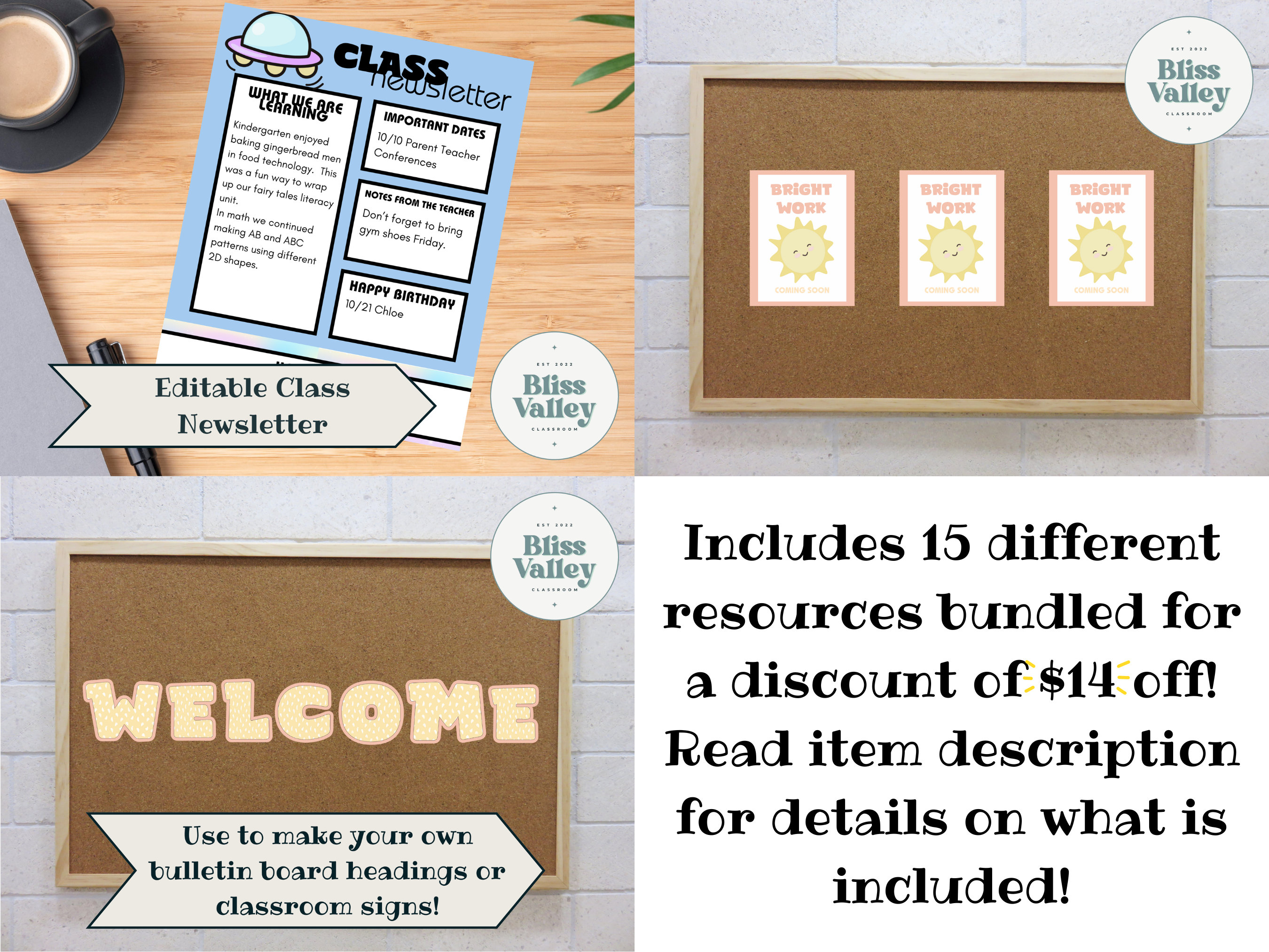 Editable Pastel Outerspace Class Theme Printable Classroom Decor Bundle ...