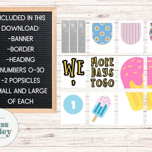 We're Poppin' Into Summer Countdown Printable Classroom Bulletin Board ...