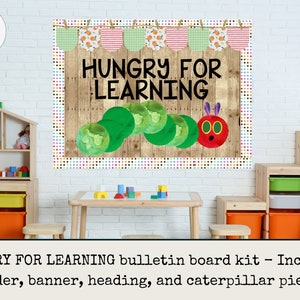 Caterpillar Classroom Bulletin Board Kit: Spring Reading Decor (digital ...