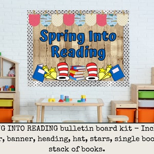 Spring Reading Month Bulletin Board Kit: Classroom Library Decor ...