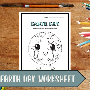 Earth Day Tracing Writing Worksheet / Morning Work / Homeschool ...