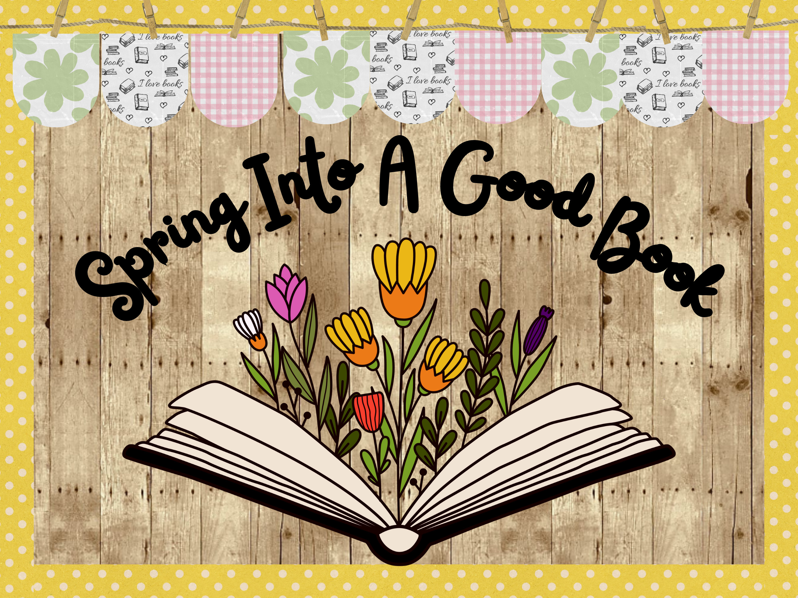 Spring Into A Good Book Printable Classroom Bulletin Board Kit - Etsy