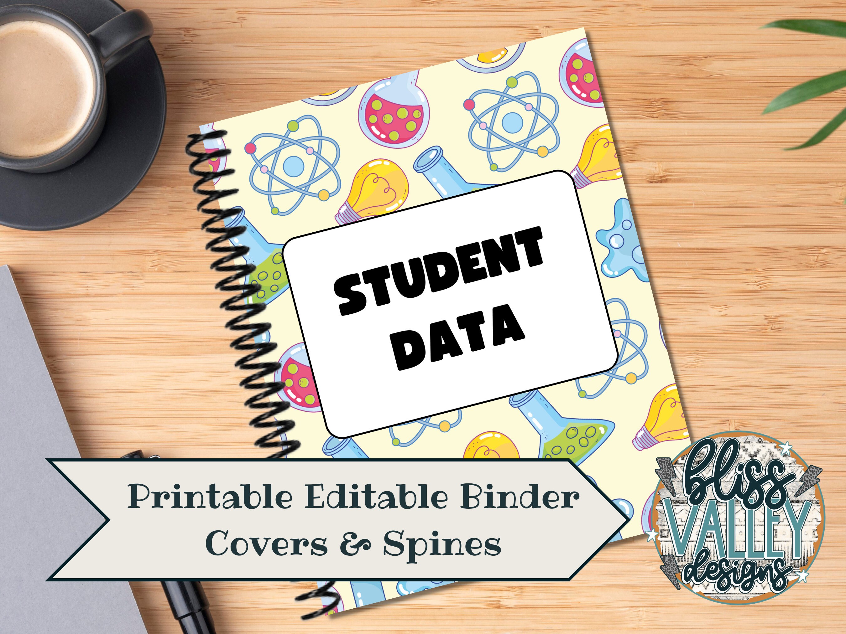 Science Class Editable Printable Binder Cover and Spines | Teacher ...