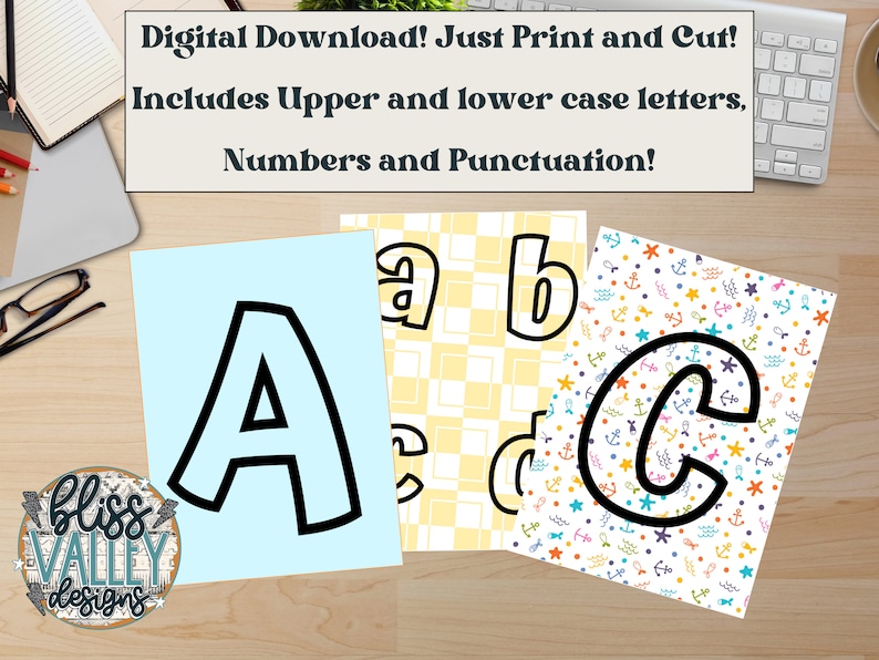 Printable Bulletin Board Letters: Classroom Spring Summer Decor ...