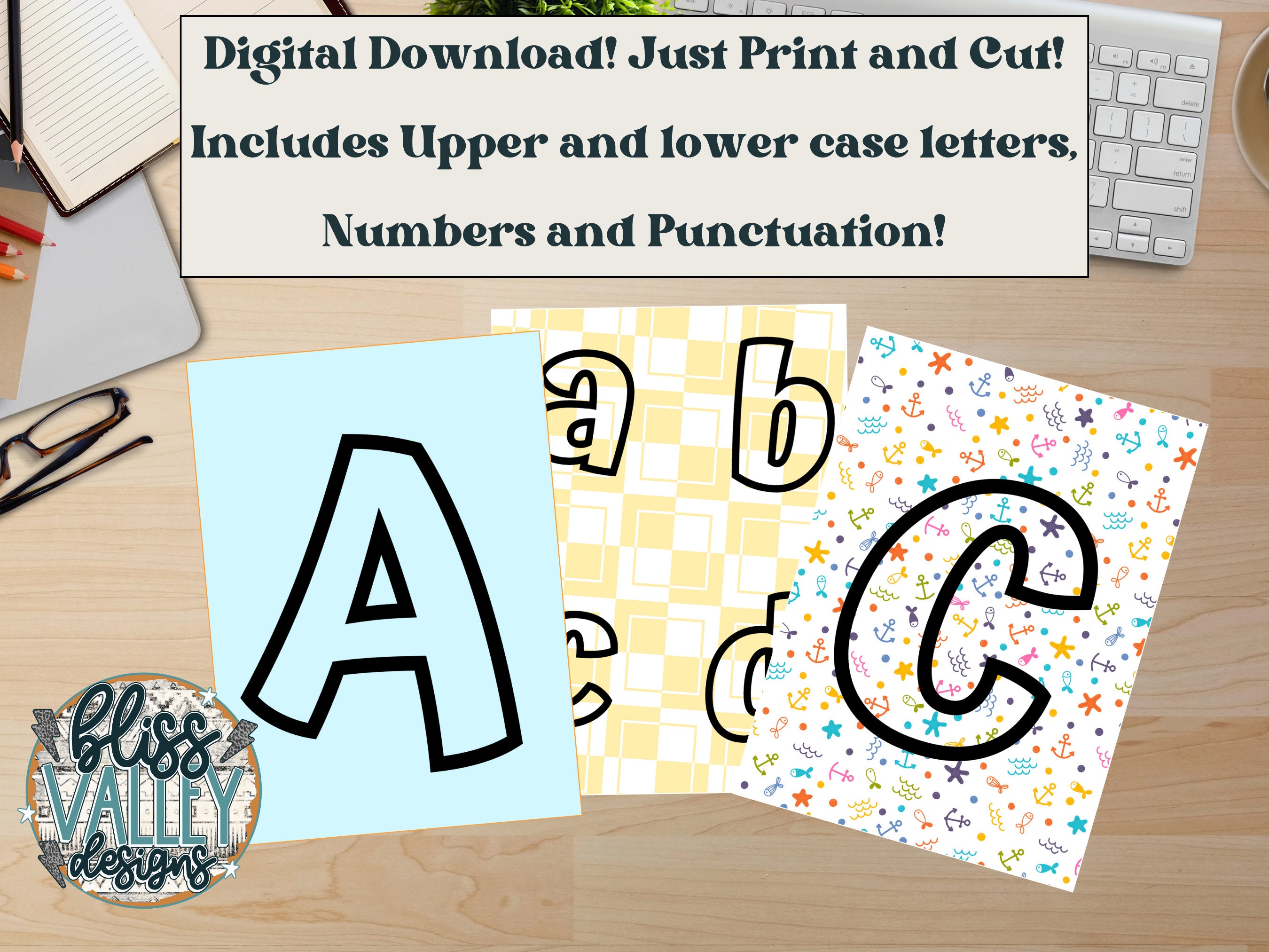 Printable Bulletin Board Letters: Classroom Spring Summer Decor ...