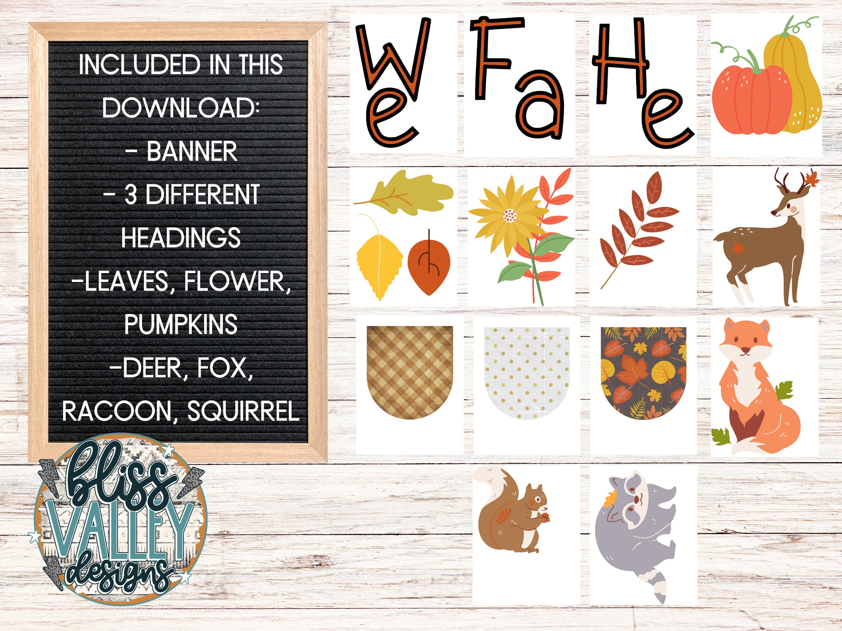 Fall Woodland Animals Classroom Bulletin Board Kit Fall Decorations ...