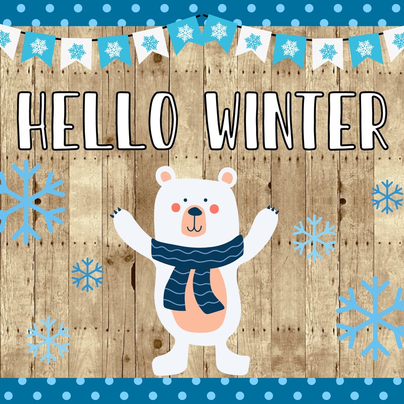 Winter Bulletin Board Kit - Etsy