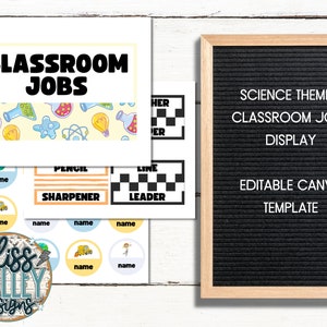 Science Classroom Decor Bundle: Editable School Bus Theme (digital ...