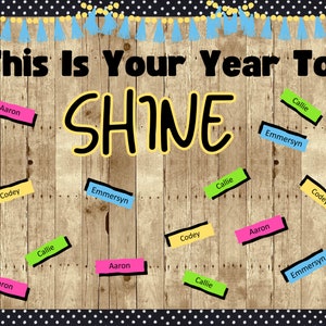 Editable This is Your Year to Shine Winter Classroom Bulletin Board Kit ...