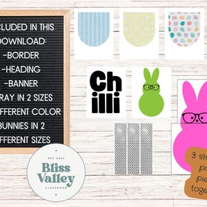 Chillin' With My Peeps Printable Easter Classroom Bulletin Board Kit ...
