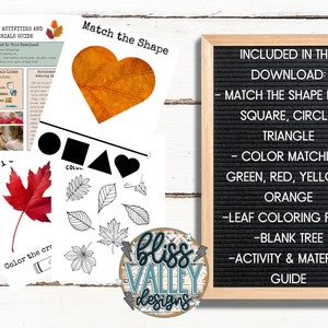 Preschool Homeschool Activity Pack for Leaf Unit | Curriculum | Fall ...