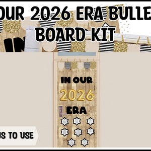 In Our 2026 Era New Year Bulletin Board Kit Printable & Door Decoration ...