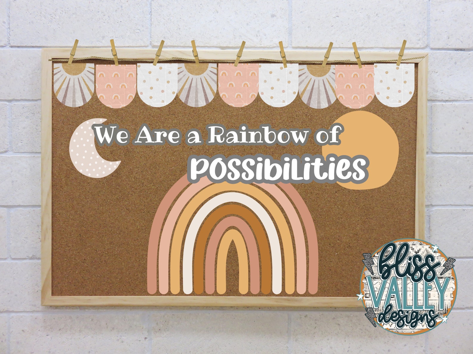 We Are a Rainbow of Possibilities Printable Classroom Bulletin Board ...
