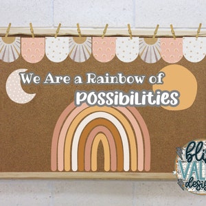 We Are a Rainbow of Possibilities Printable Classroom Bulletin Board ...