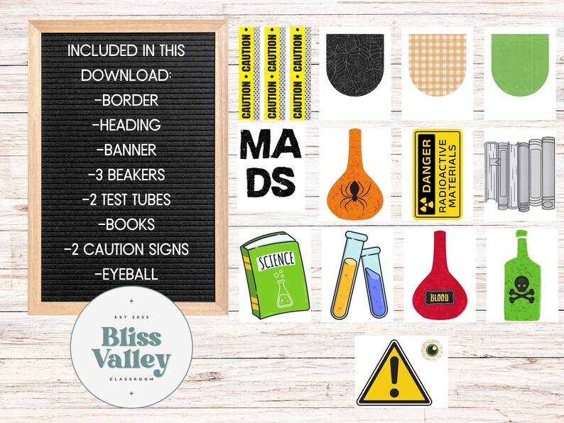 Mad Scientists at Work Science Classroom Door Decoration Bulletin Board ...