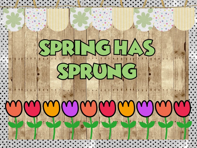 Spring Classroom Bulletin Board Kit: Tulips, Flowers (digital Download ...