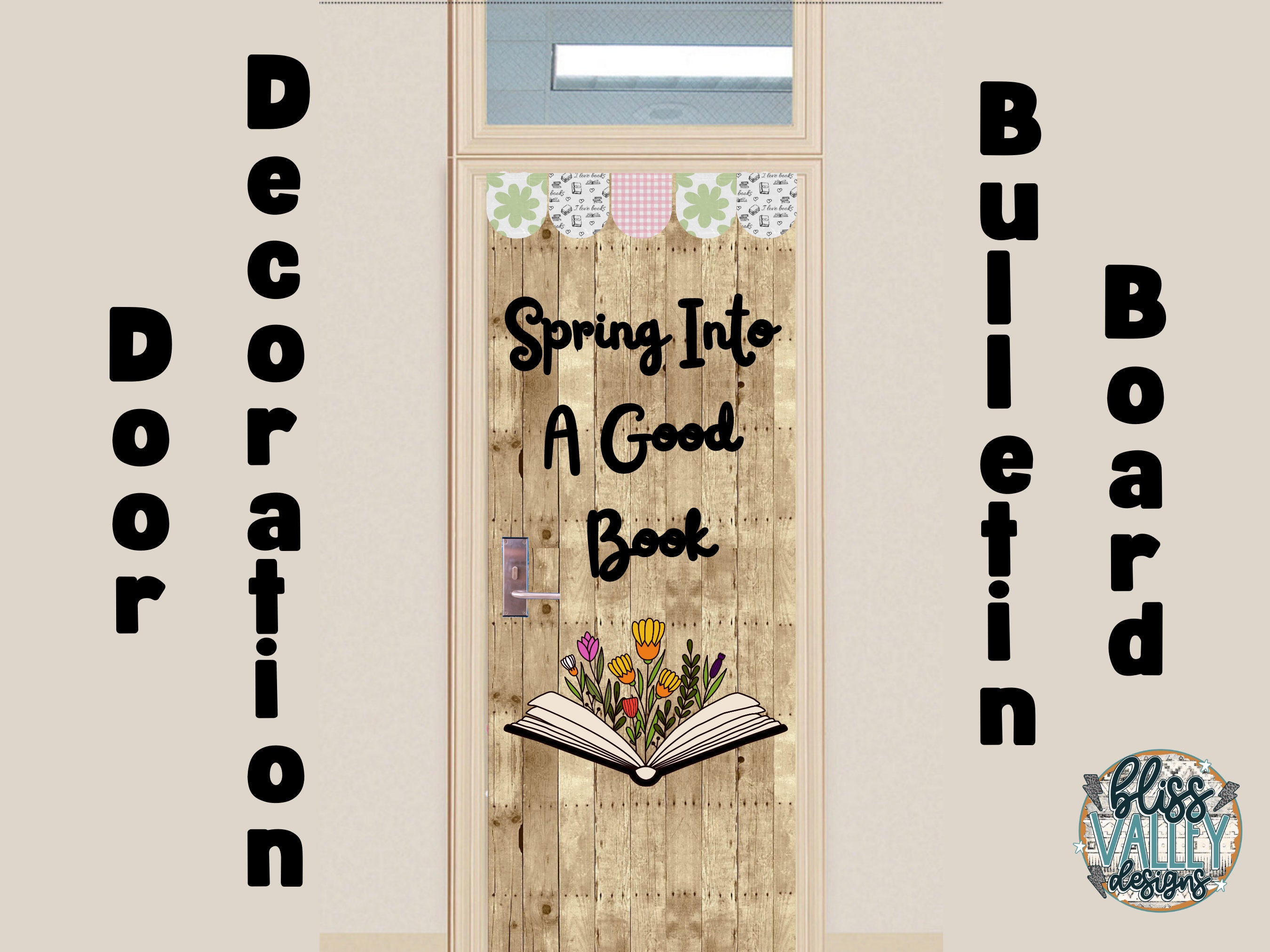 Spring Reading Bulletin Board Kit: Floral Classroom Decor (digital ...