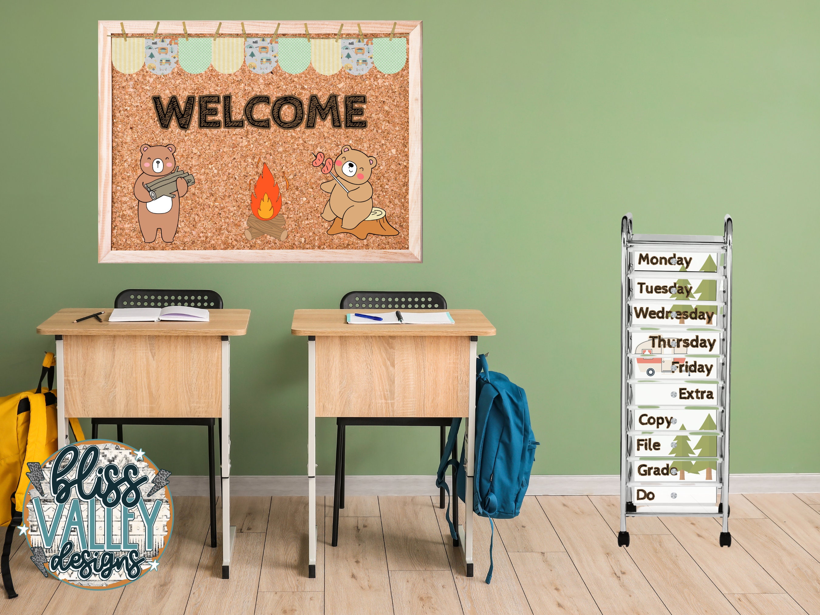 Camp Theme Drawer Labels / Printable / Classroom Decor / 10 Drawer ...