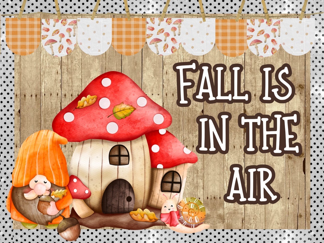 Fall Classroom Bulletin Board Kit: Boho Mushroom Decor (digital ...