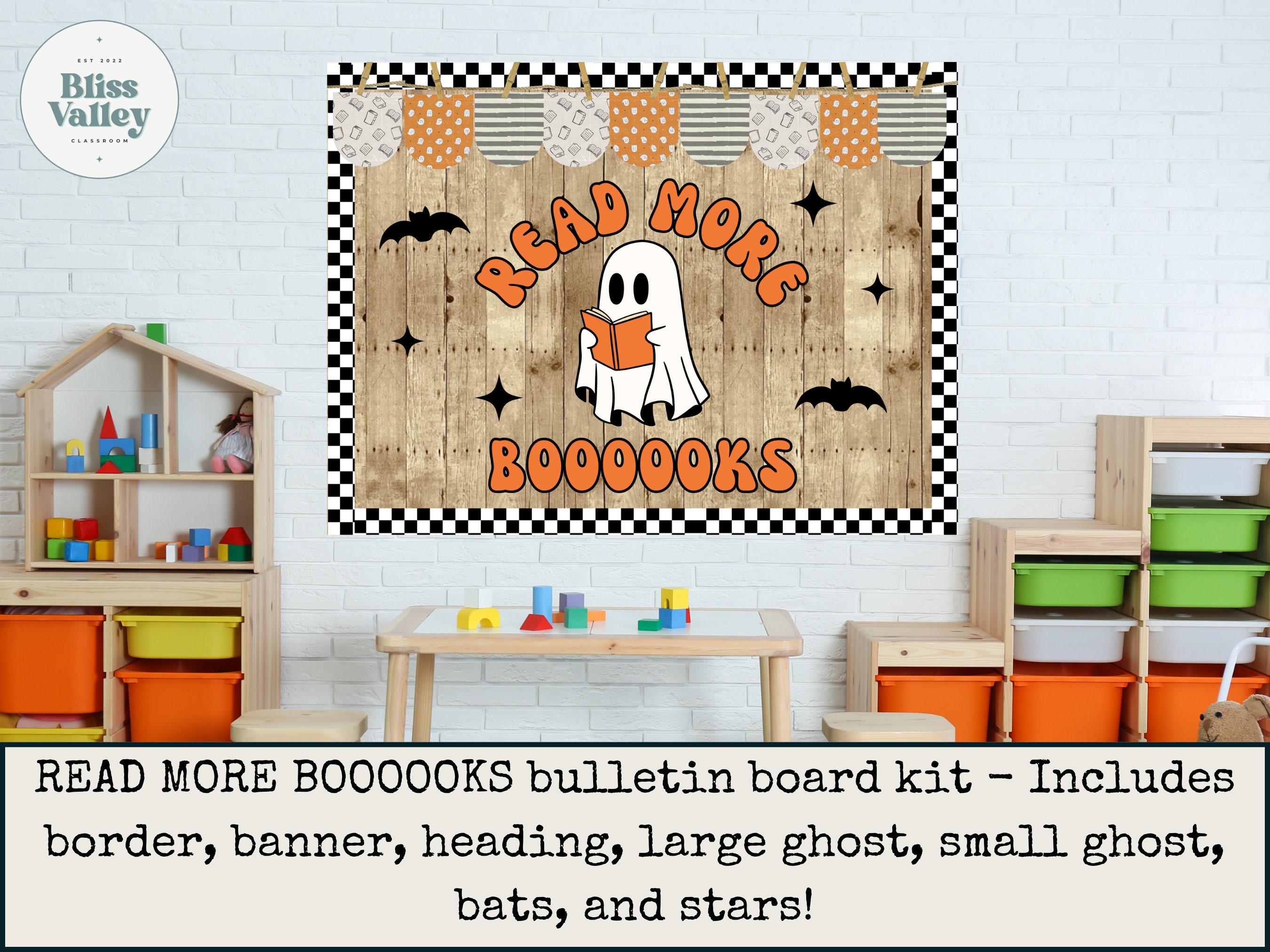 Read More Boooooks Halloween Classroom Door Decoration Bulletin Board ...