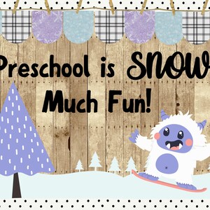 Learning is Snow Much Fun Yeti Winter Bulletin Board Kit With Headings ...