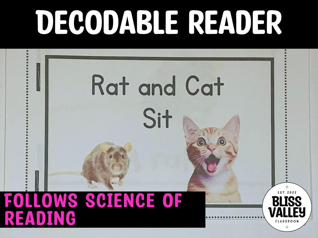 Decodable Early Reader SATPIN Phonics | Science of Reading CVC Words ...