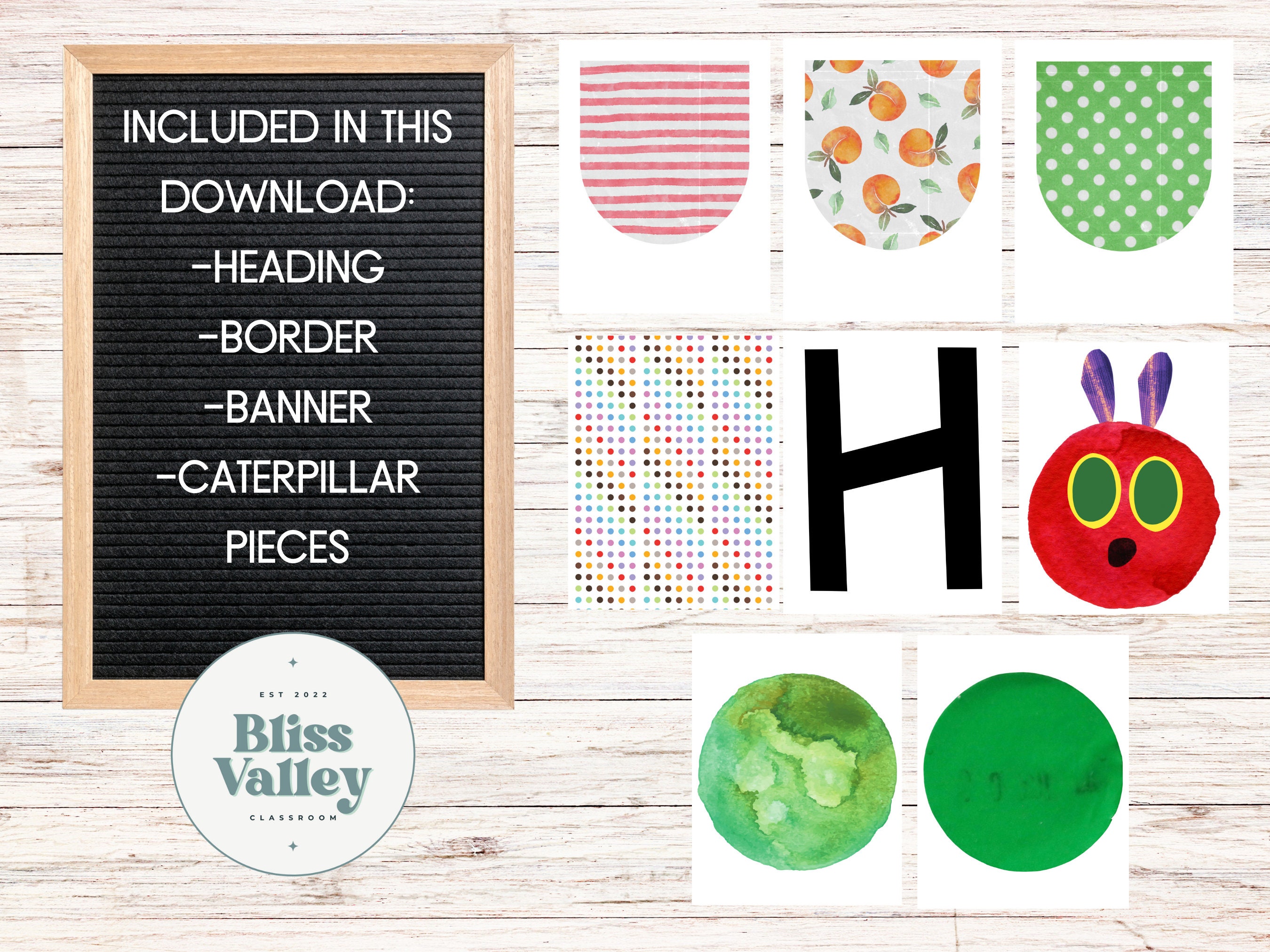 Hungry for a Good Book Bulletin Board Kit: Caterpillar Classroom Decor ...