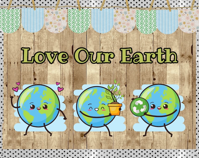 Earth Day Bulletin Board Kit | Printable Motivational Recycling ...