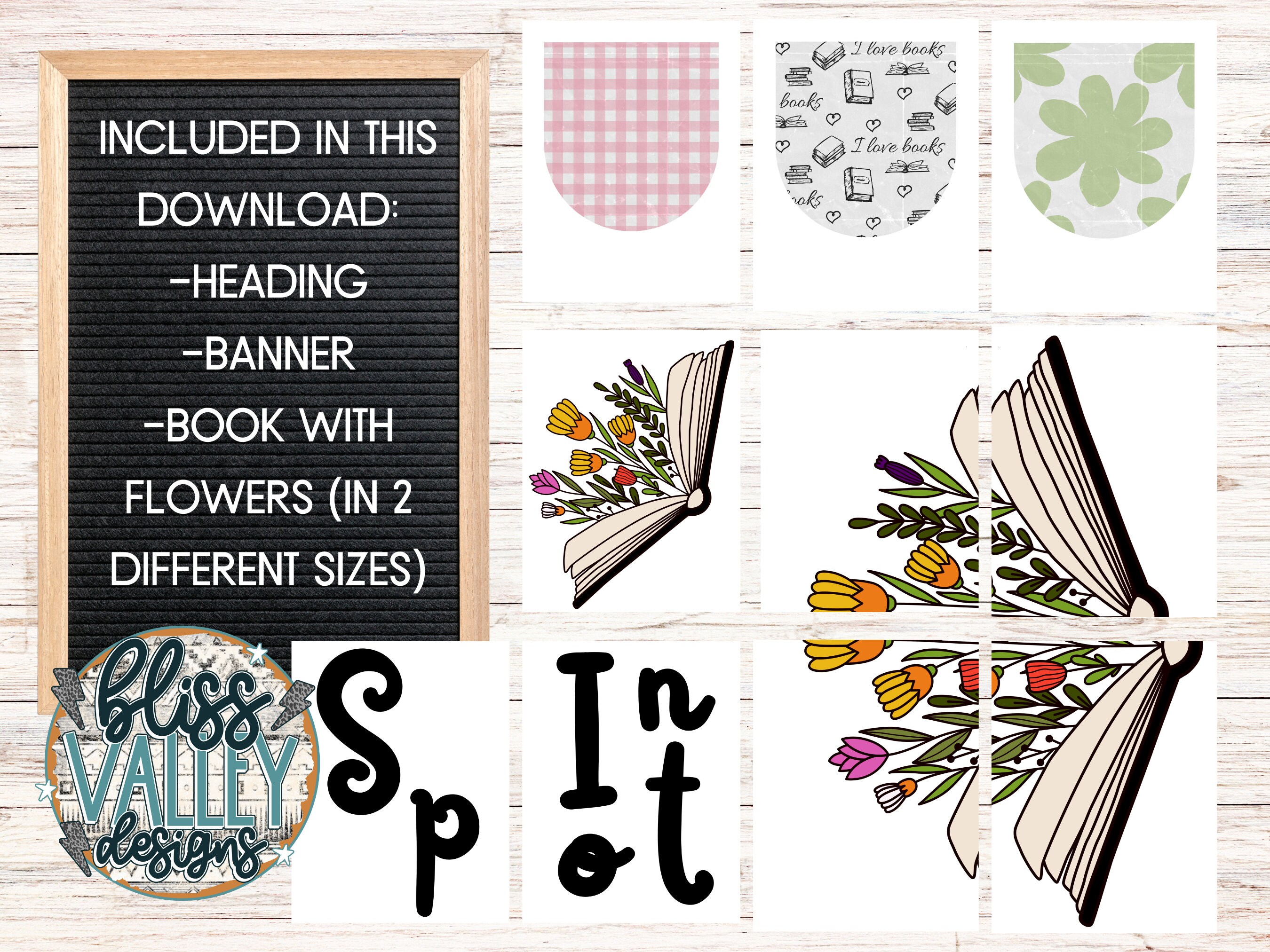 Spring Reading Bulletin Board Kit: Floral Classroom Decor (digital ...