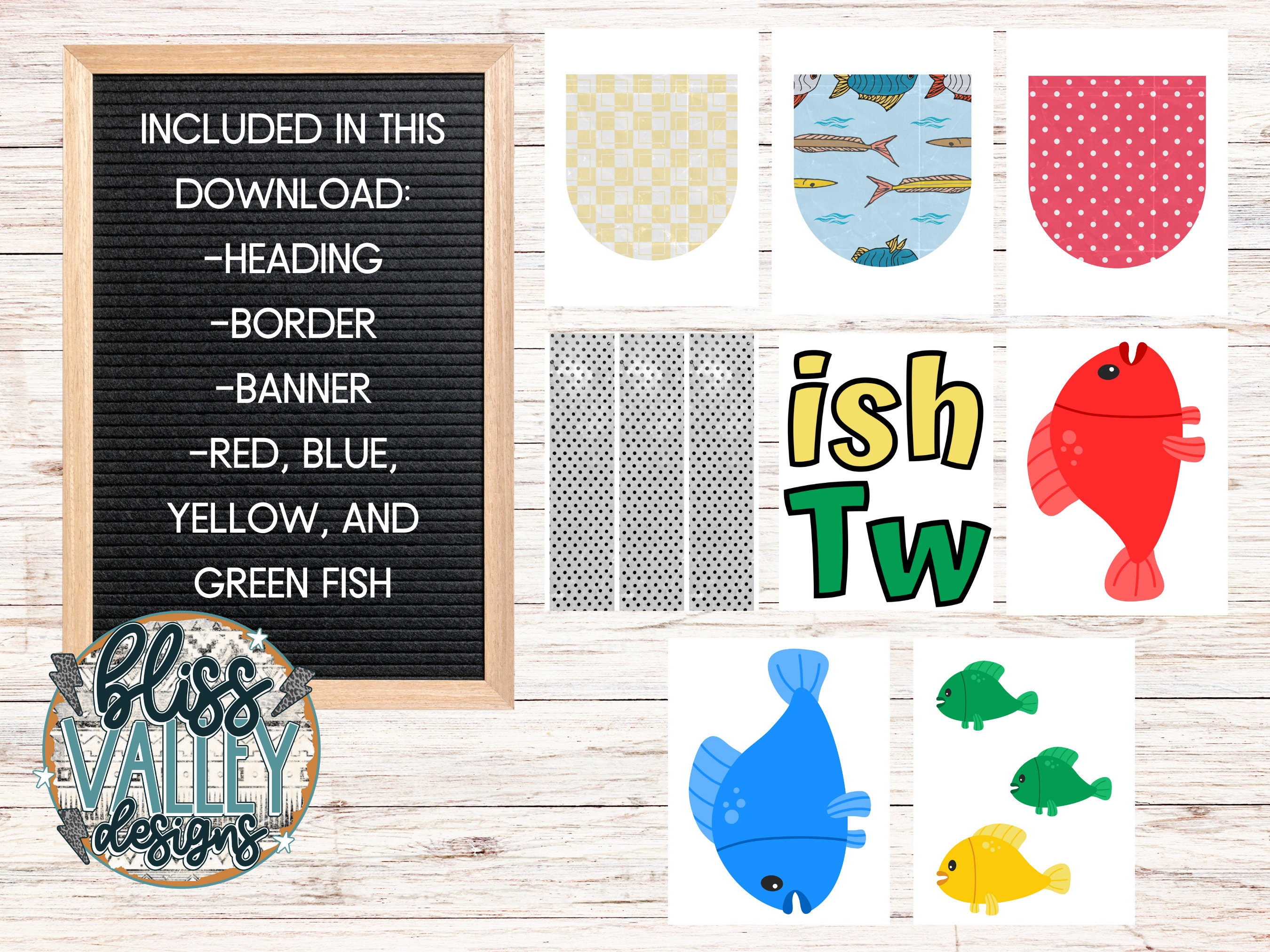 Fish Reading Month Bulletin Board Kit: Classroom Door Decoration ...