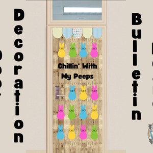Chillin' With My Peeps Printable Easter Classroom Bulletin Board Kit ...