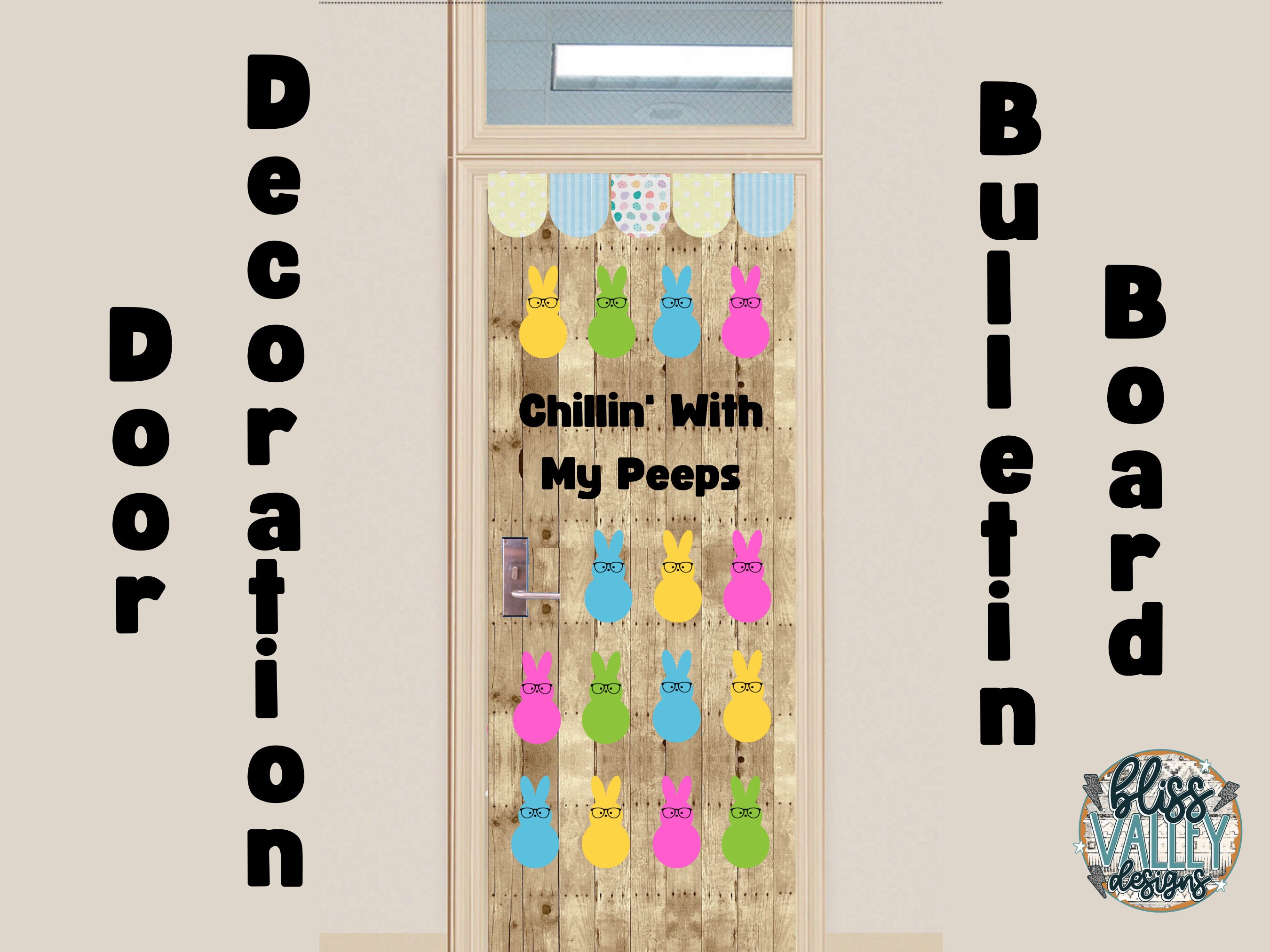 Chillin' With My Peeps Printable Easter Classroom Bulletin Board Kit ...